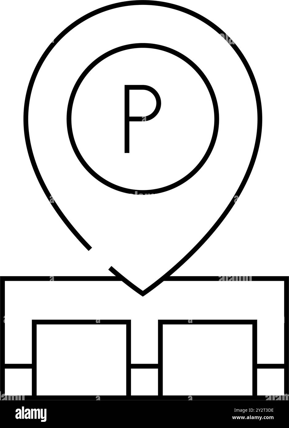 gps mark of parking location line icon vector illustration Stock Vector ...