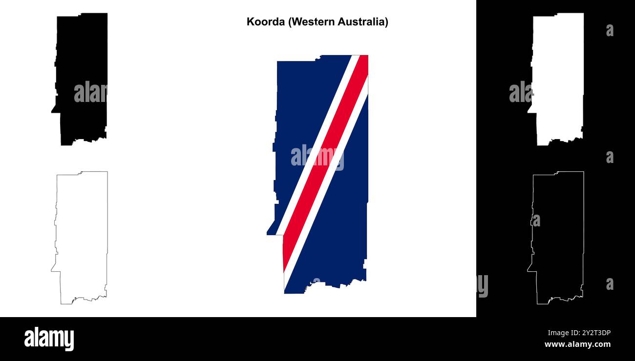 Koorda (Western Australia) outline map set Stock Vector Image & Art - Alamy