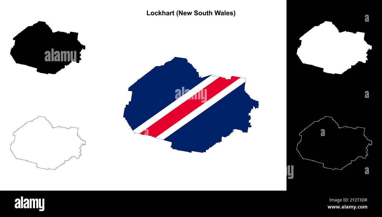 Lockhart vector outline map hi-res stock photography and images - Alamy