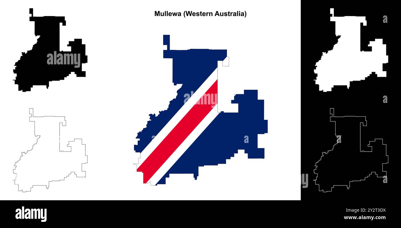 Mullewa vector map hi-res stock photography and images - Alamy