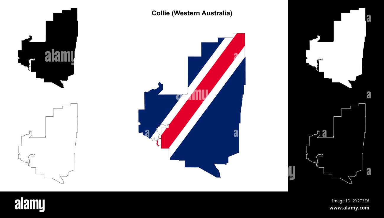Collie (Western Australia) outline map set Stock Vector Image & Art - Alamy