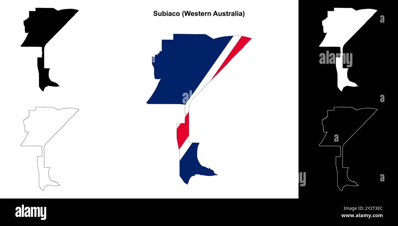 Subiaco outline map hi-res stock photography and images - Alamy