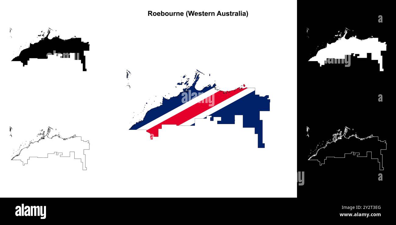 Roebourne vector map hi-res stock photography and images - Alamy