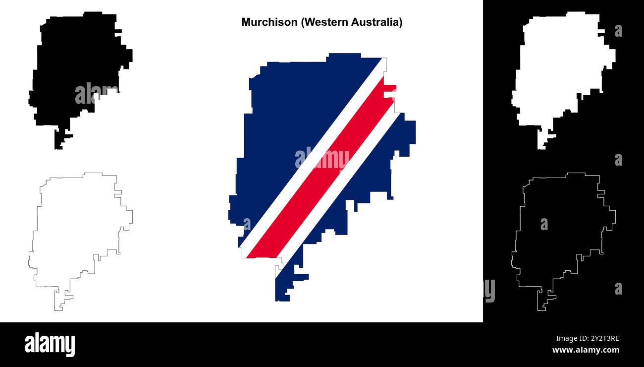 Murchison (Western Australia) outline map set Stock Vector Image & Art ...