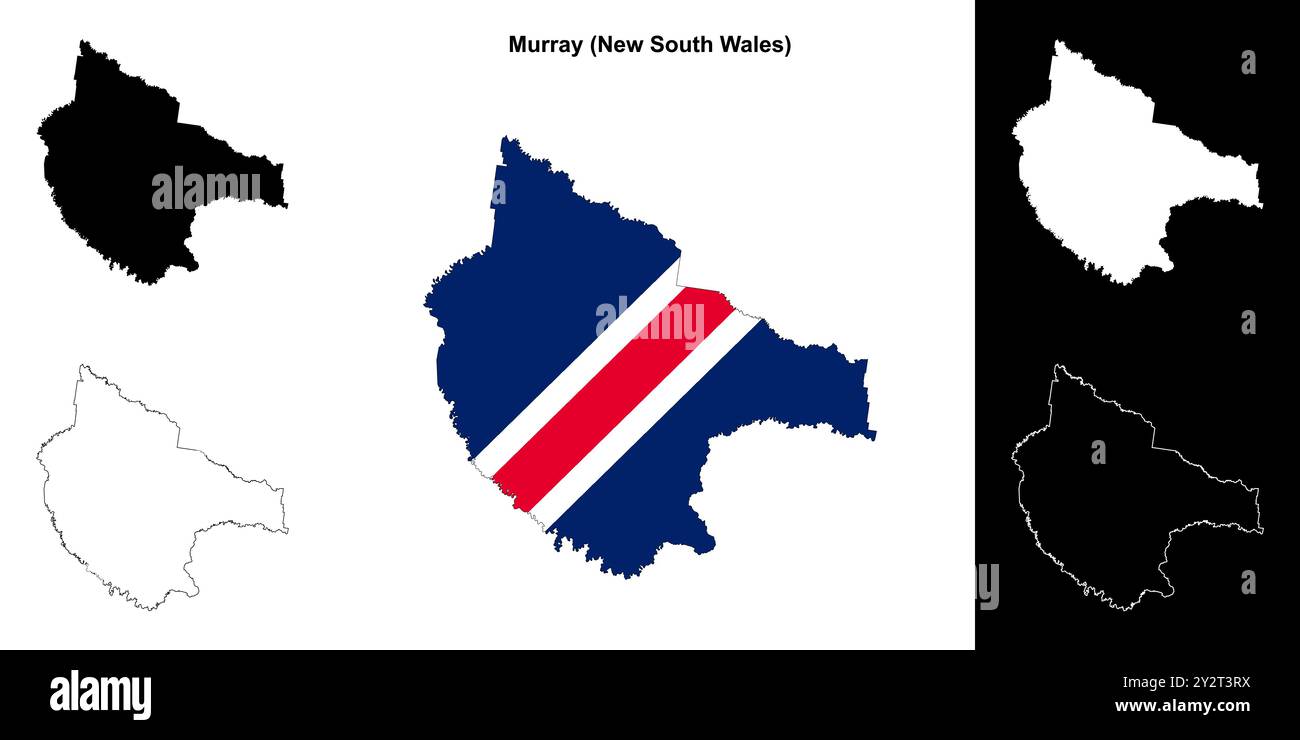 Murray vector outline map hi-res stock photography and images - Alamy