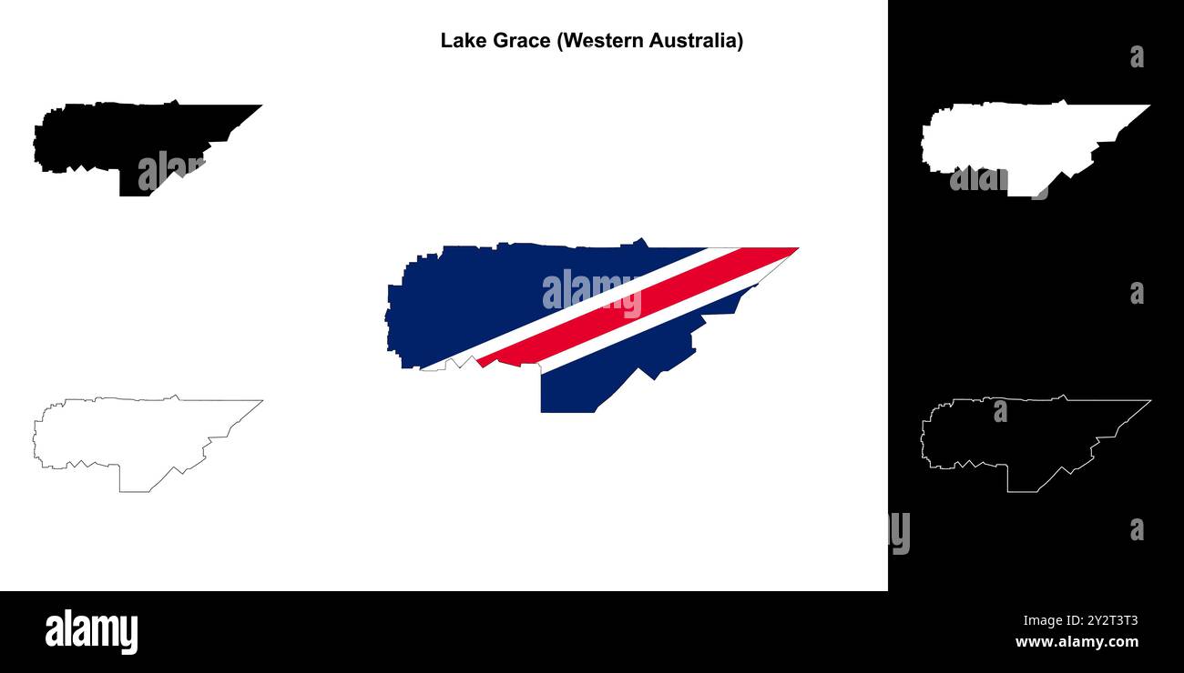 Lake grace eps map hi-res stock photography and images - Alamy