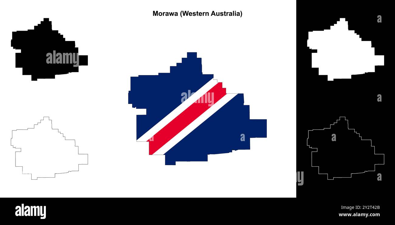 Morawa (Western Australia) outline map set Stock Vector Image & Art - Alamy