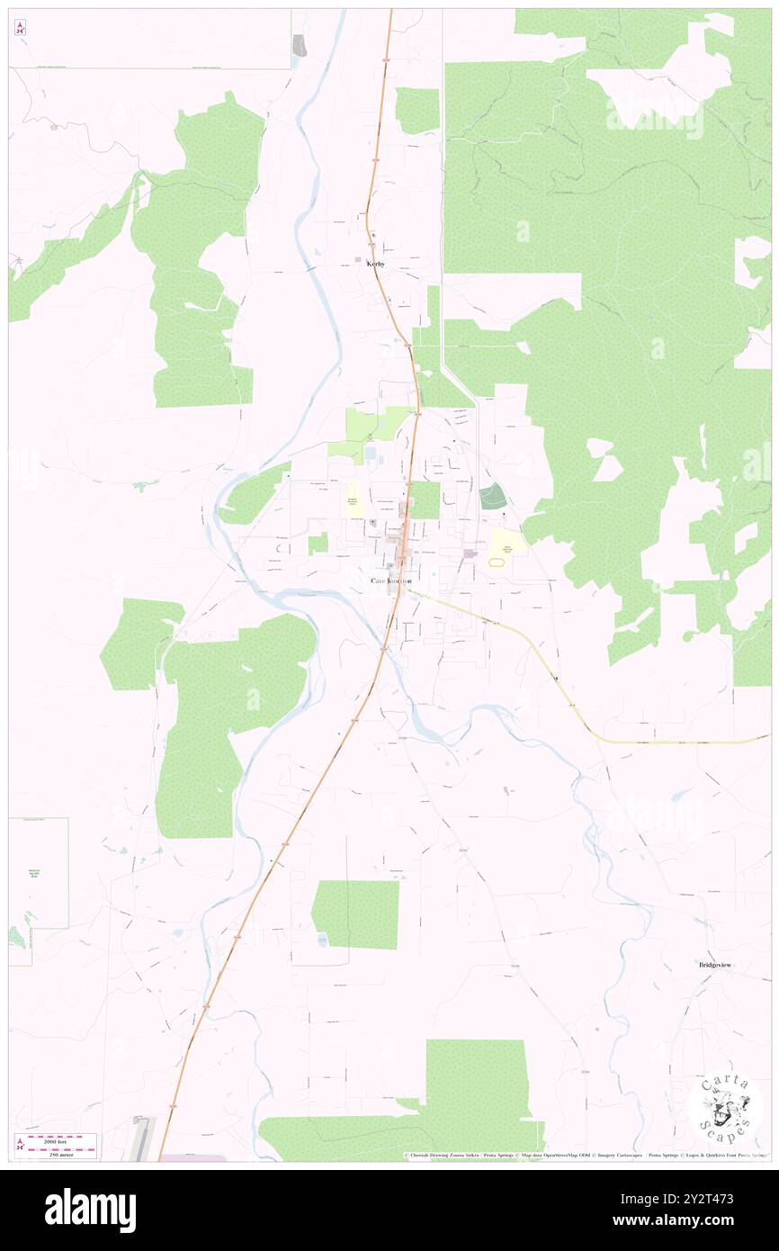 Cave junction oregon map Cut Out Stock Images & Pictures - Alamy