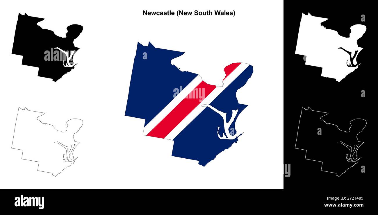 Newcastle australia map hi-res stock photography and images - Alamy
