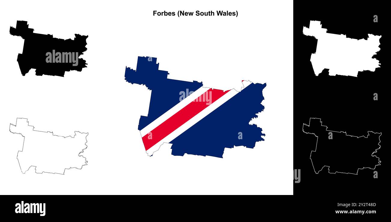 Forbes (New South Wales) outline map set Stock Vector Image & Art - Alamy