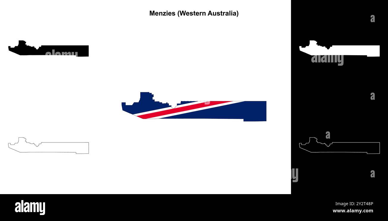 Menzies (Western Australia) outline map set Stock Vector Image & Art ...