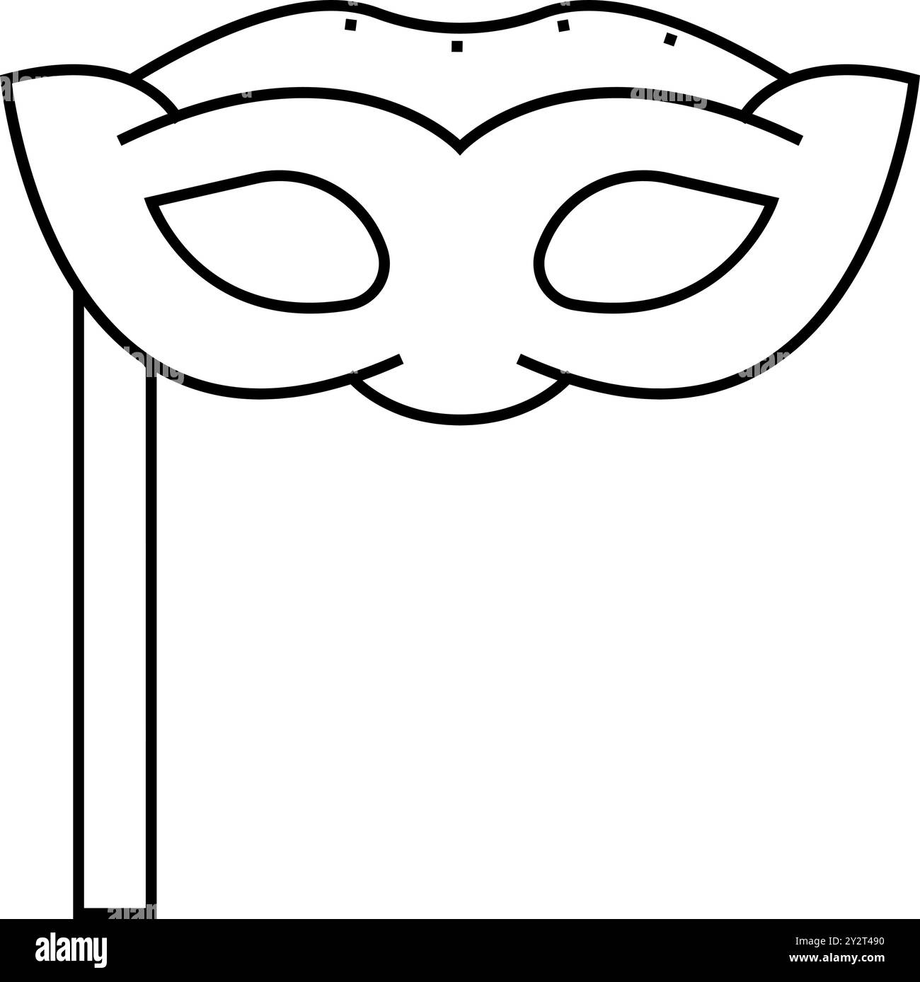 facial mask dancer line icon vector illustration Stock Vector Image ...