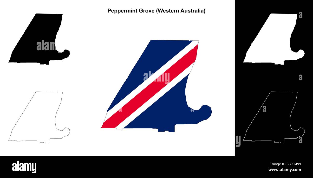 Peppermint grove eps map hi-res stock photography and images - Alamy