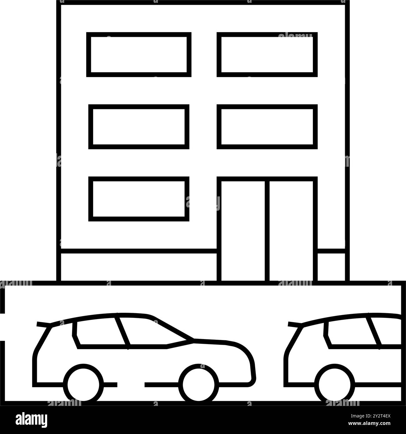 underground parking line icon vector illustration Stock Vector Image ...