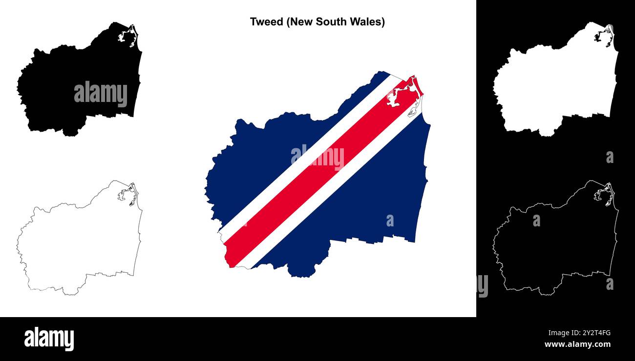 Tweed (New South Wales) outline map set Stock Vector Image & Art - Alamy