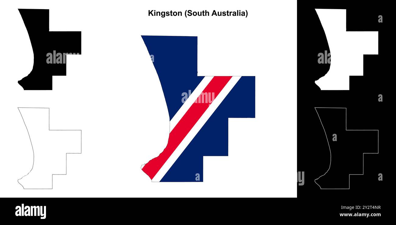 Kingston (South Australia) outline map set Stock Vector Image & Art - Alamy