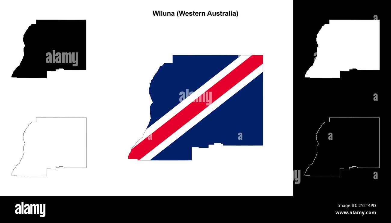 Wiluna eps map hi-res stock photography and images - Alamy