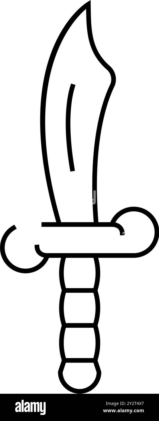 saber pirate line icon vector illustration Stock Vector Image & Art - Alamy