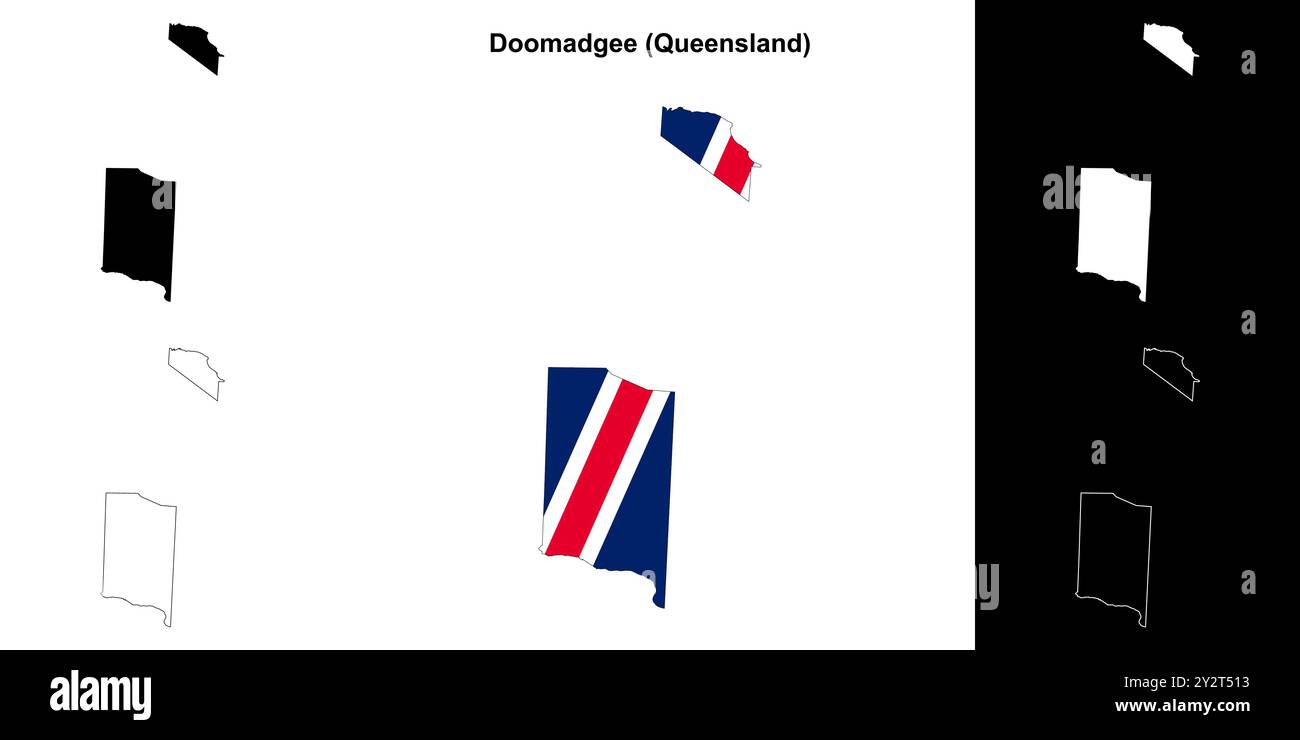 Doomadgee outline map hi-res stock photography and images - Alamy