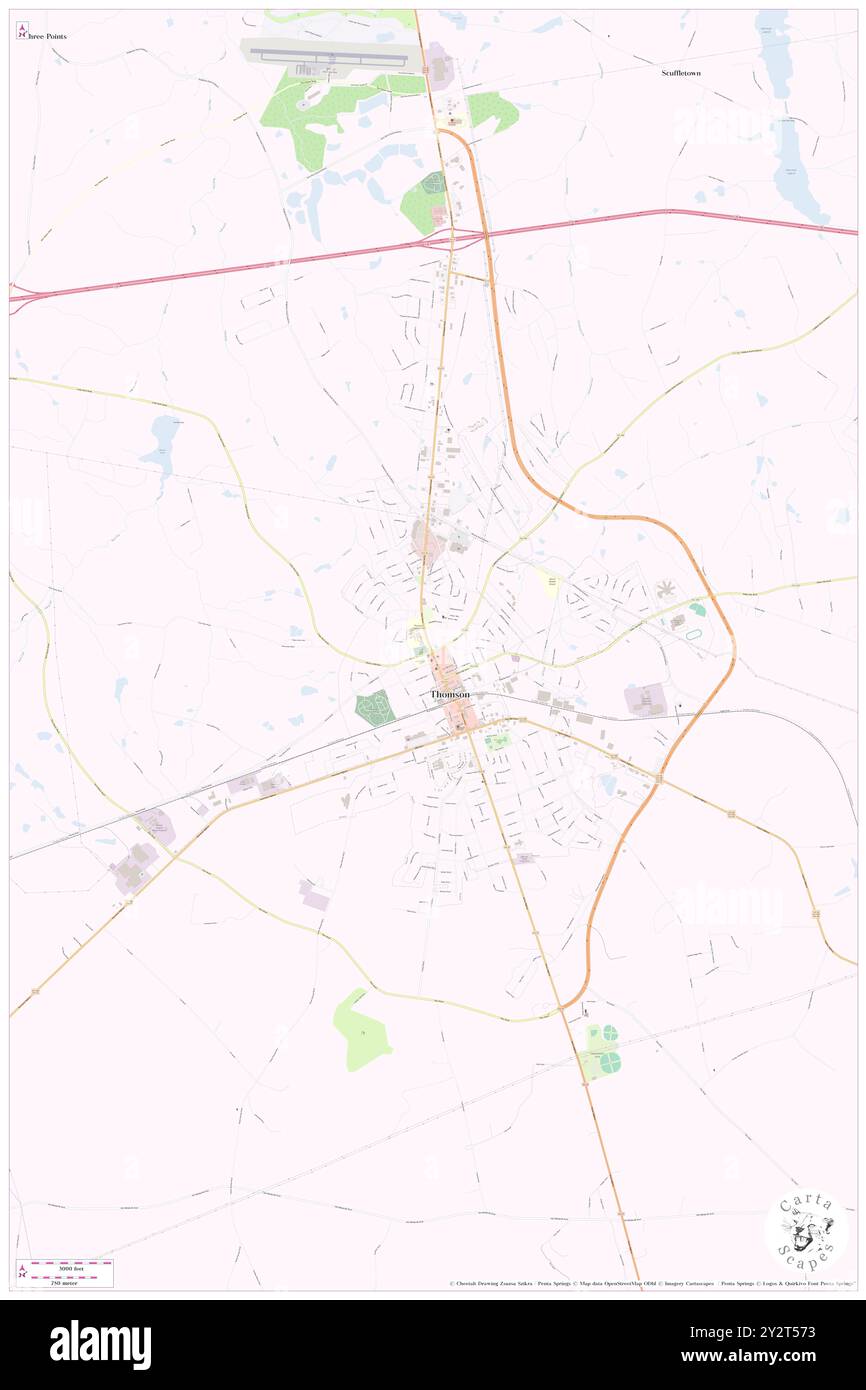 Thomson georgia map Cut Out Stock Images & Pictures - Alamy
