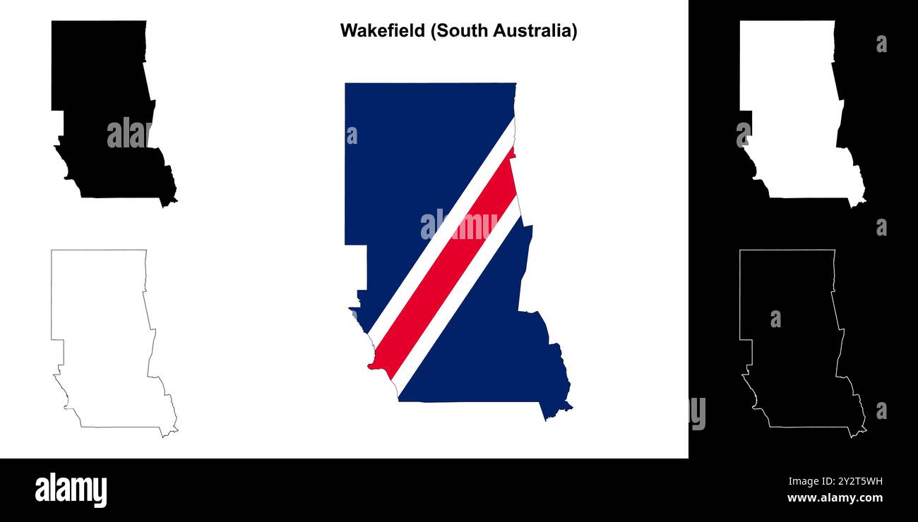 Wakefield (South Australia) outline map set Stock Vector Image & Art ...