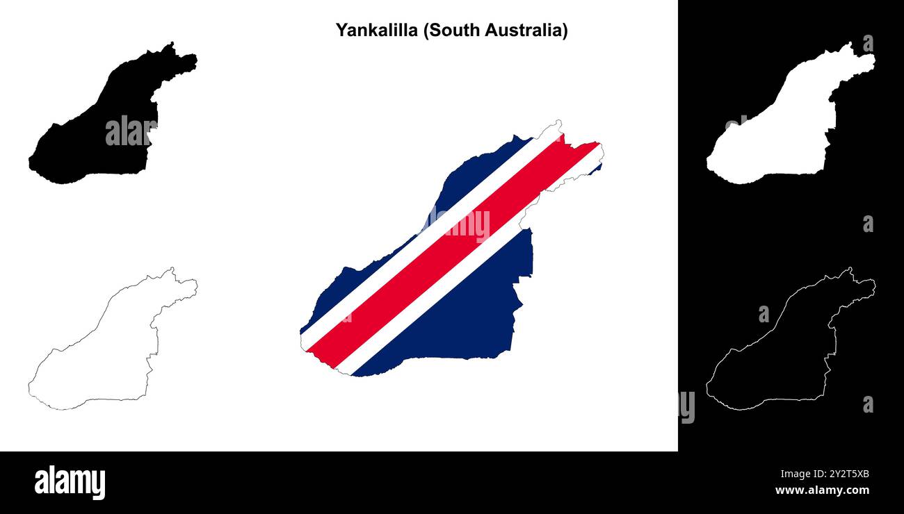 Yankalilla (South Australia) outline map set Stock Vector Image & Art ...