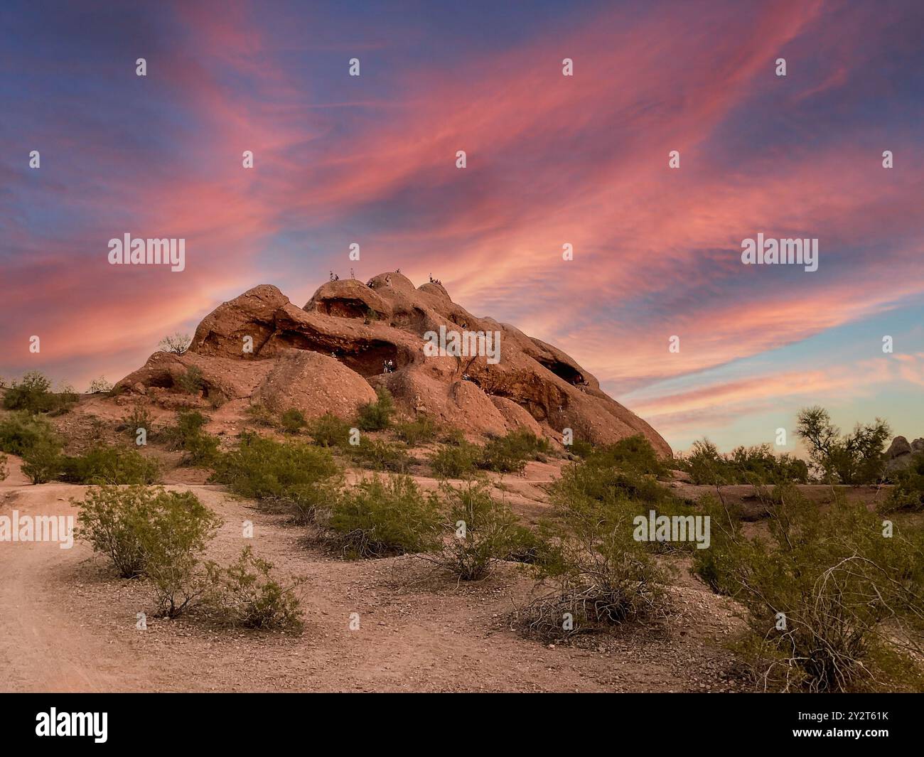 Sunset, Papago Park, Sonoran Desert, Arizona Stock Photo - Alamy