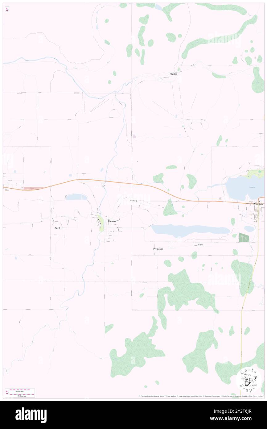 Gogebic county map Cut Out Stock Images & Pictures - Alamy