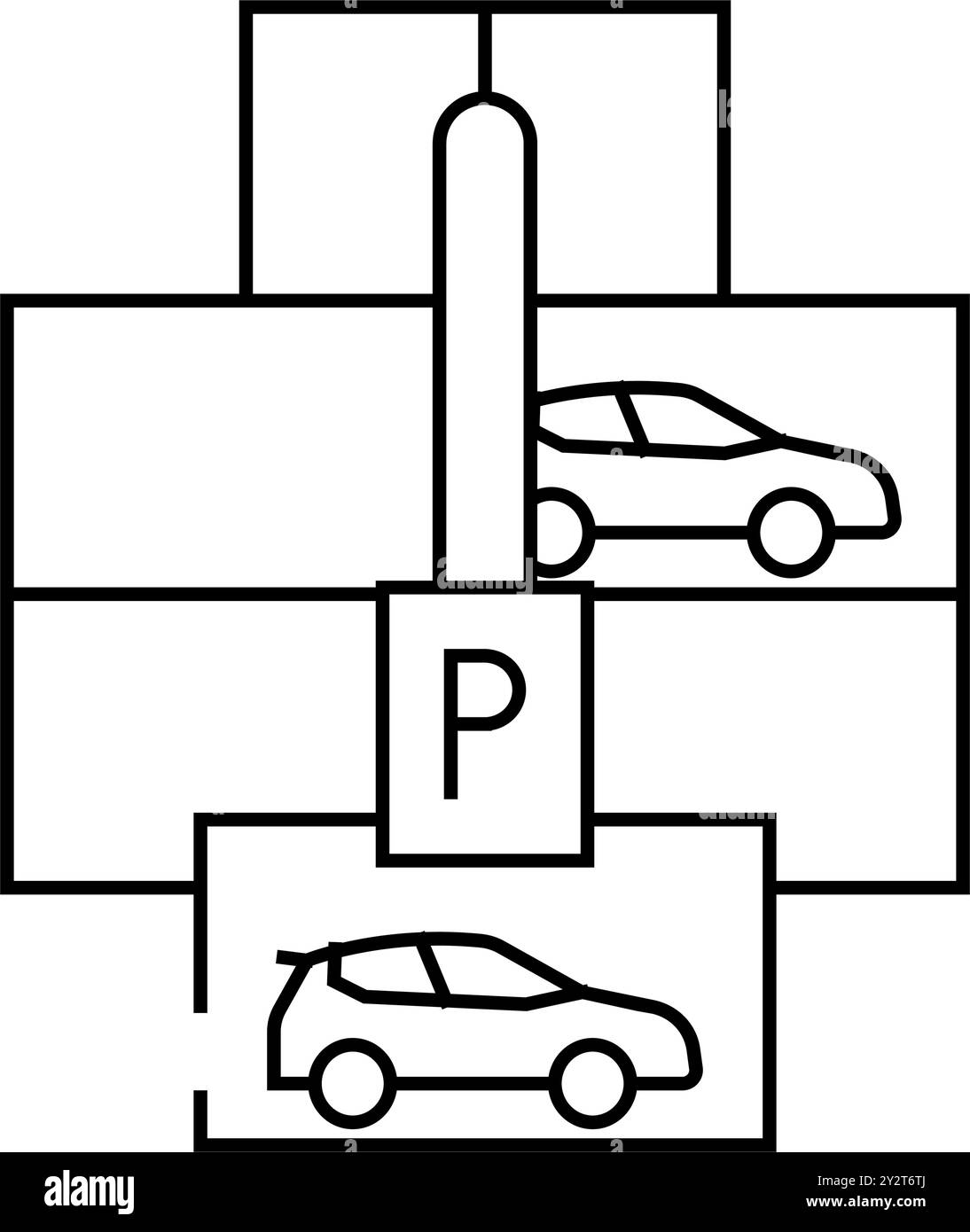 multi-level parking line icon vector illustration Stock Vector Image ...