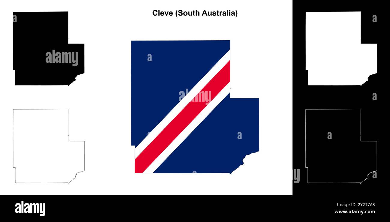 Cleve outline map hi-res stock photography and images - Alamy