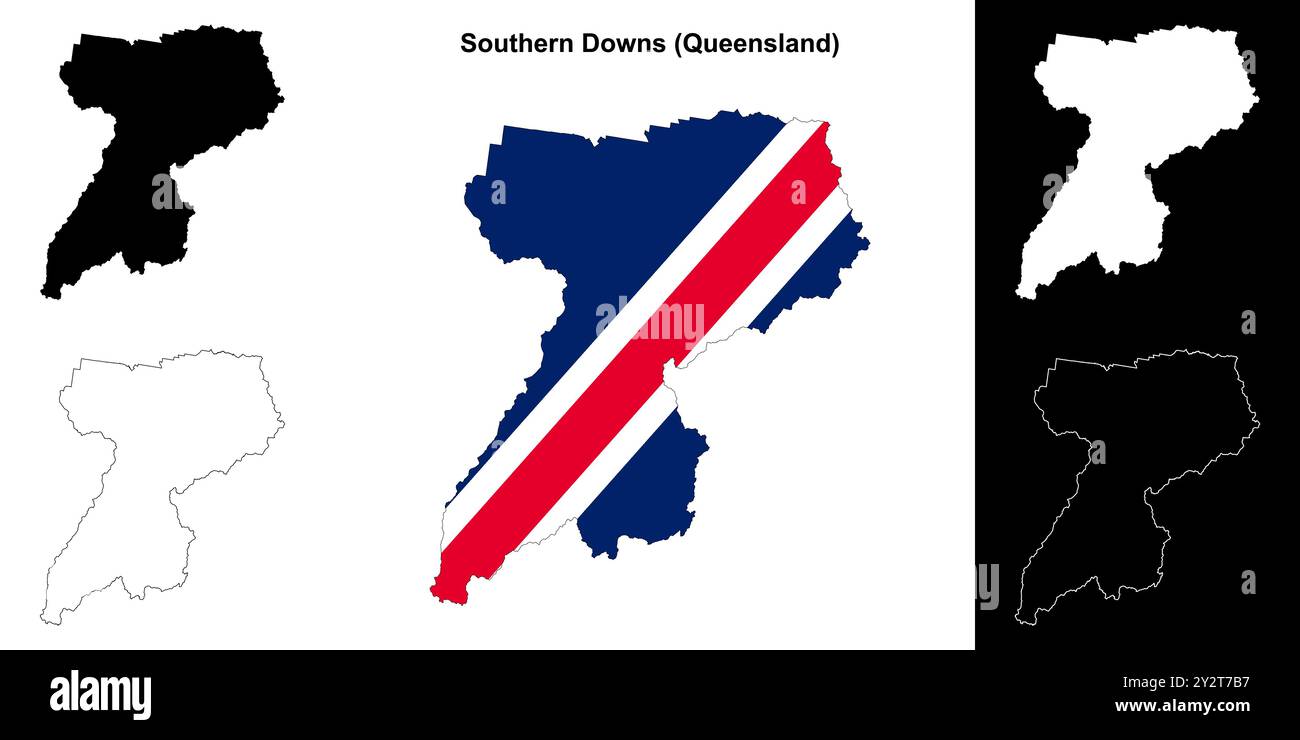 Blank southern downs map hi-res stock photography and images - Alamy