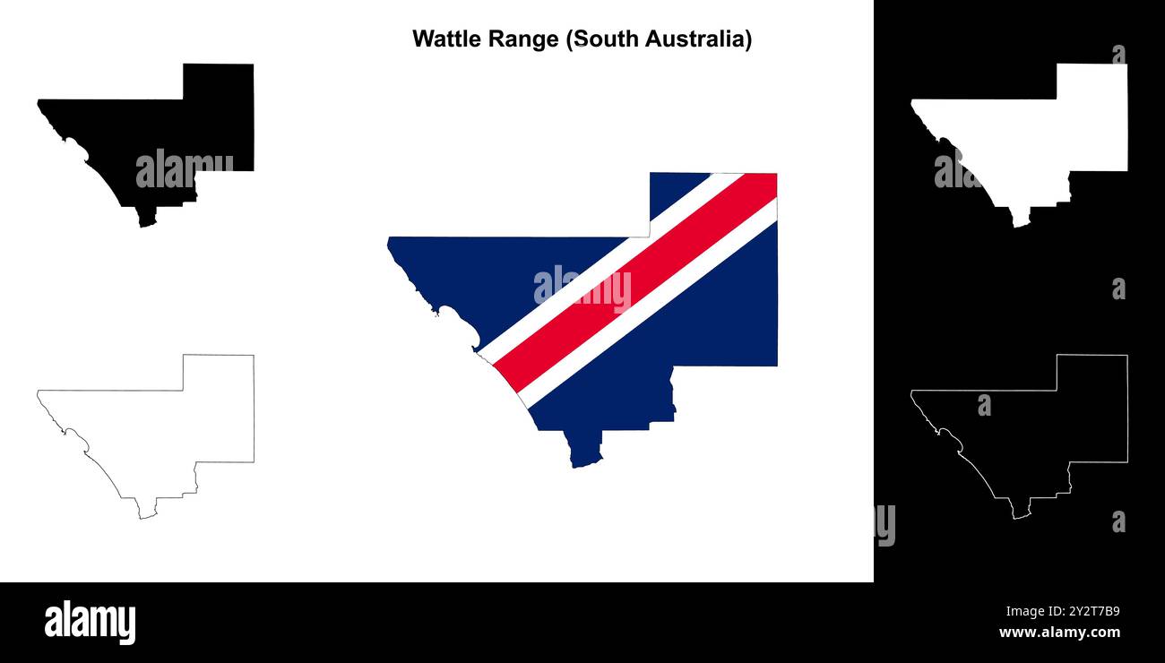 Map of wattle range hi-res stock photography and images - Alamy