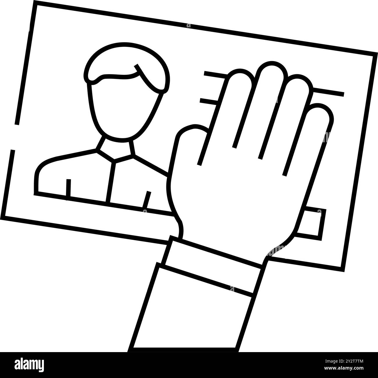 client data theft kyc line icon vector illustration Stock Vector Image ...