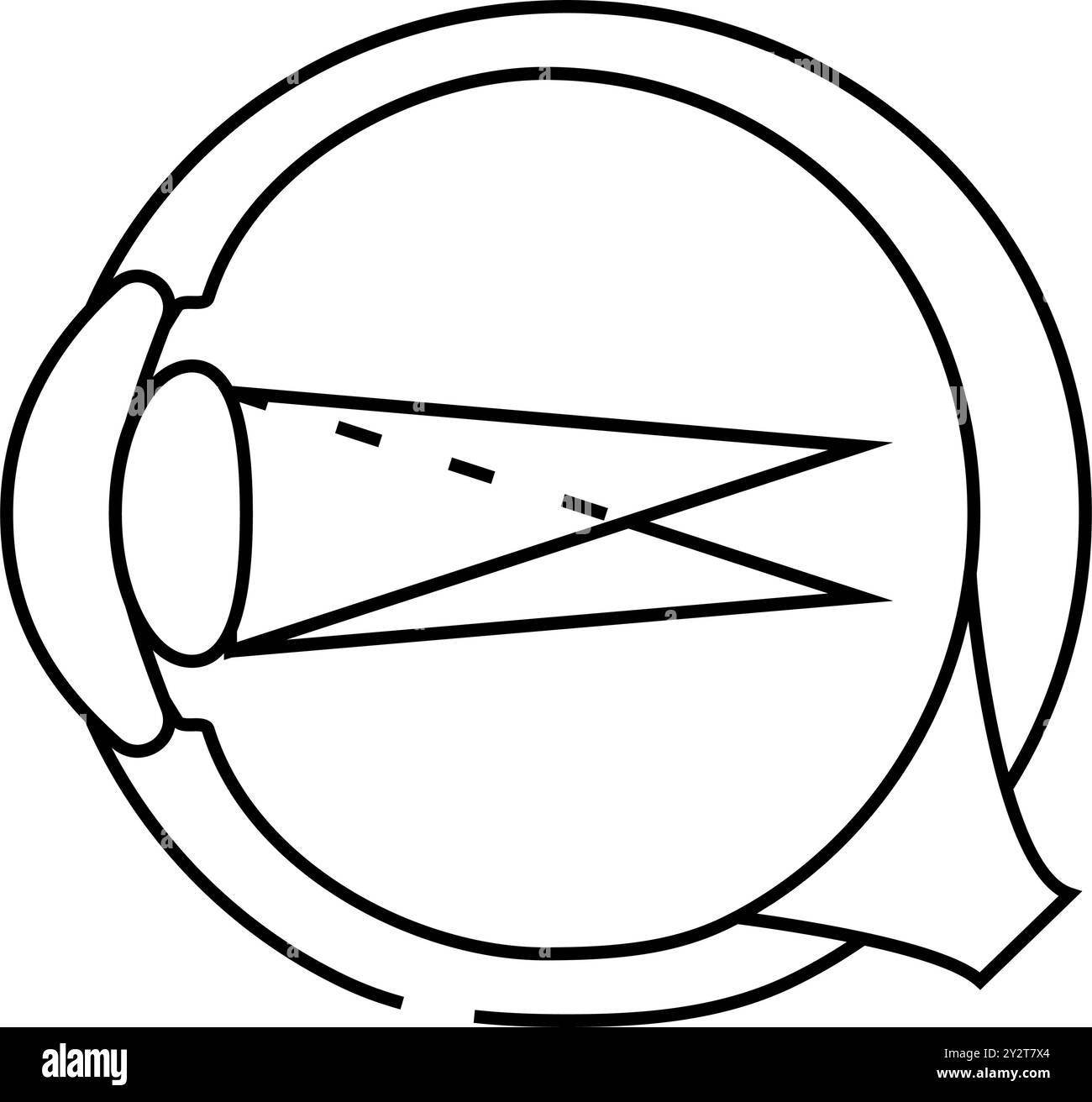astigmatism ophthalmology line icon vector illustration Stock Vector ...