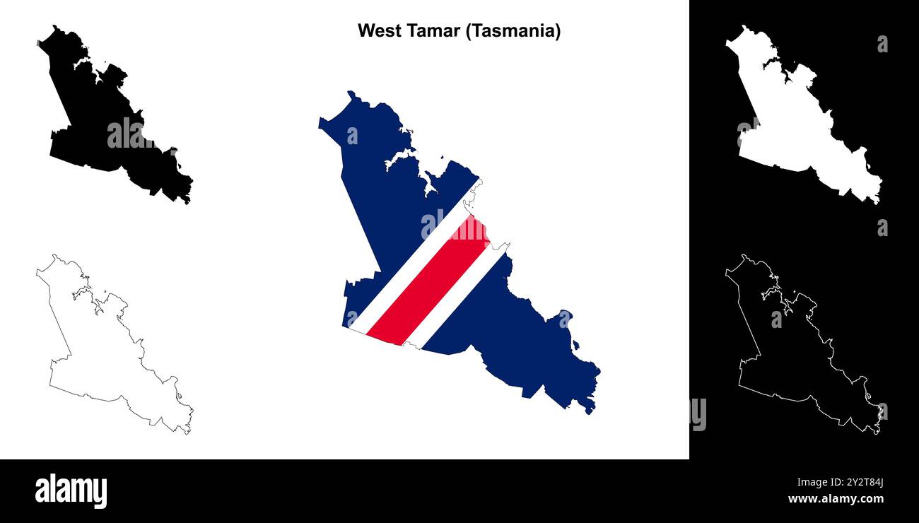 West tamar vector map hi-res stock photography and images - Alamy