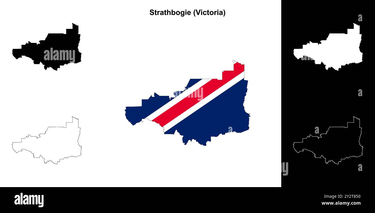 Strathbogie outline map hi-res stock photography and images - Alamy