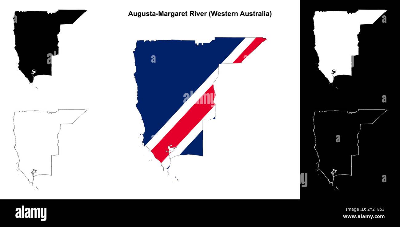 Augusta margaret river eps map hi-res stock photography and images - Alamy