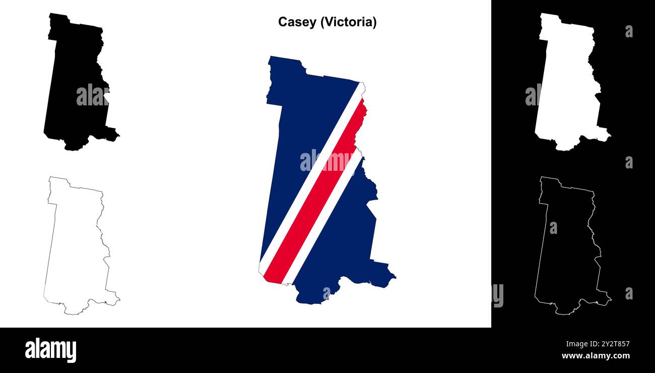 Casey (Victoria) outline map set Stock Vector Image & Art - Alamy