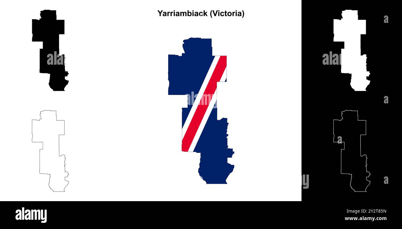 Yarriambiack (Victoria) outline map set Stock Vector Image & Art - Alamy