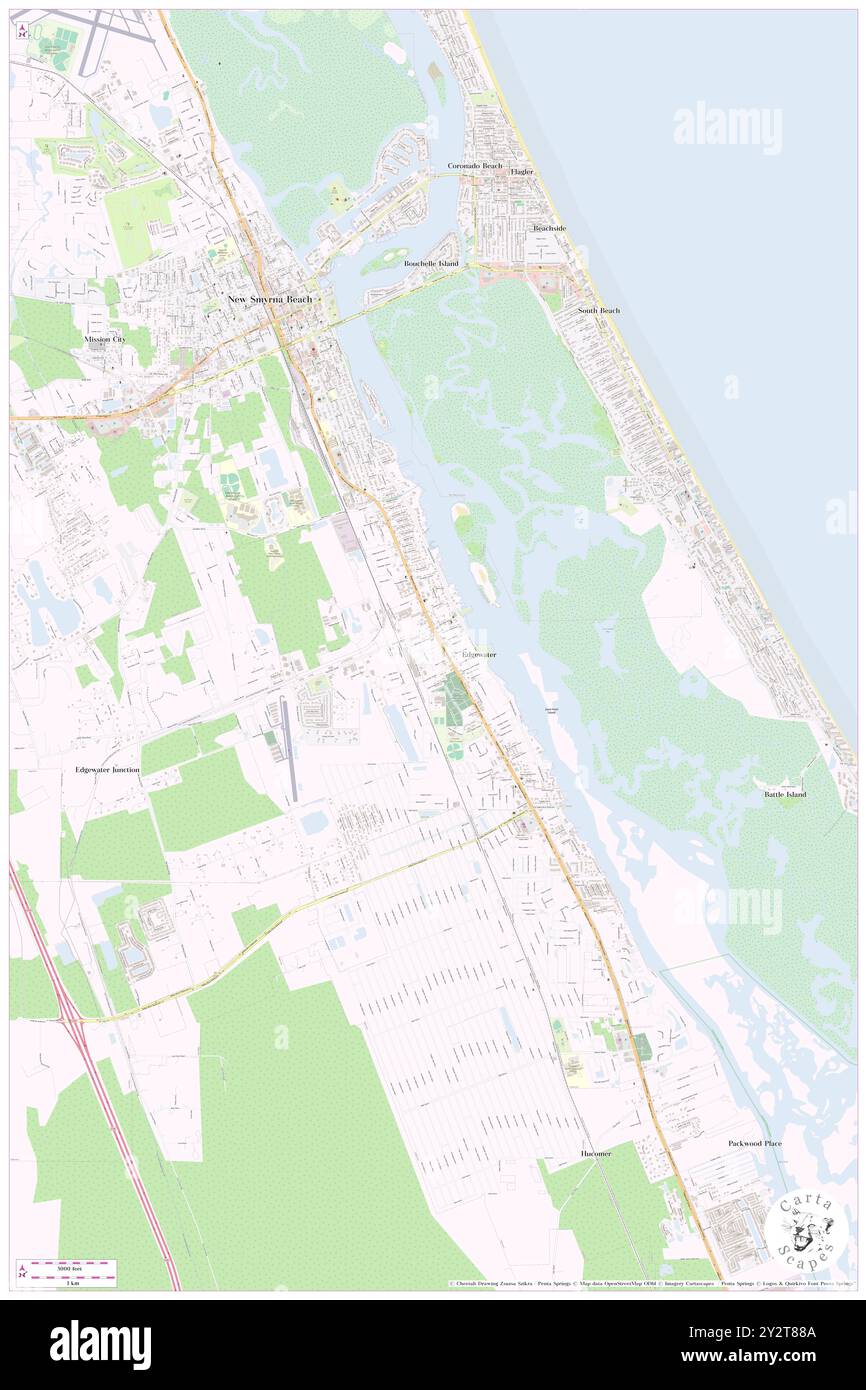 Edgewater florida map hi-res stock photography and images - Alamy