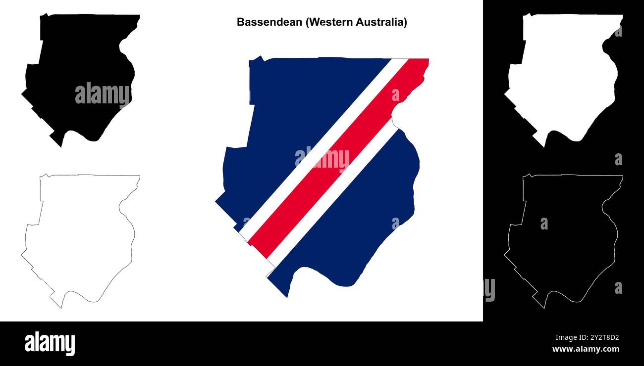 Bassendean (Western Australia) outline map set Stock Vector Image & Art ...