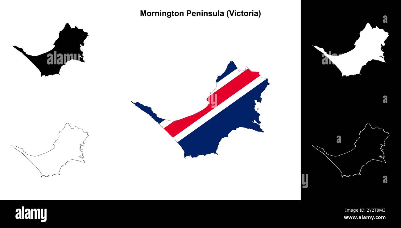 Outline map of mornington peninsula hi-res stock photography and images ...