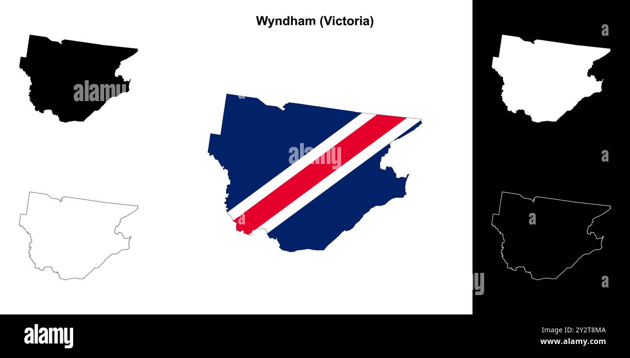 Wyndham (Victoria) outline map set Stock Vector Image & Art - Alamy