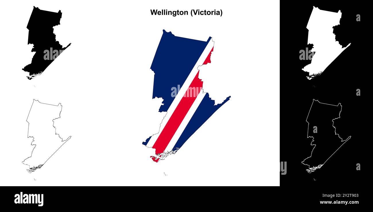 Wellington county map hi-res stock photography and images - Alamy