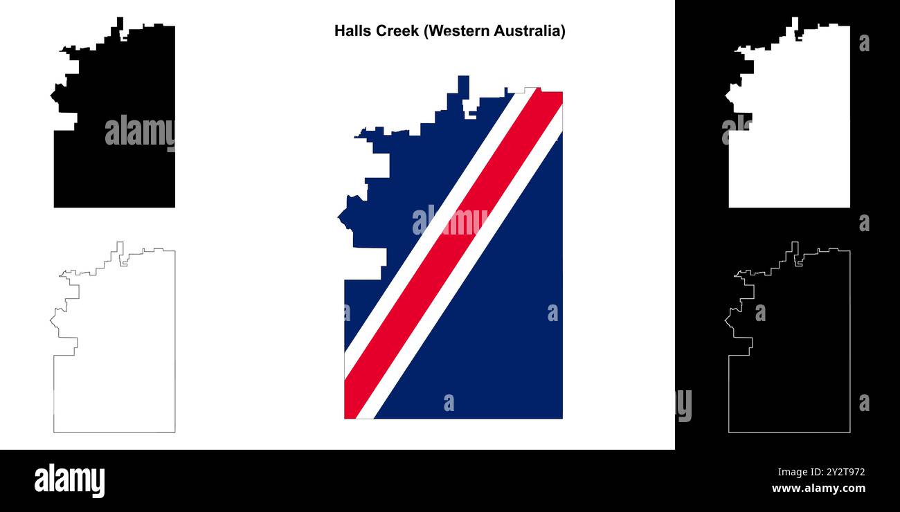 Creek outline map hi-res stock photography and images - Alamy