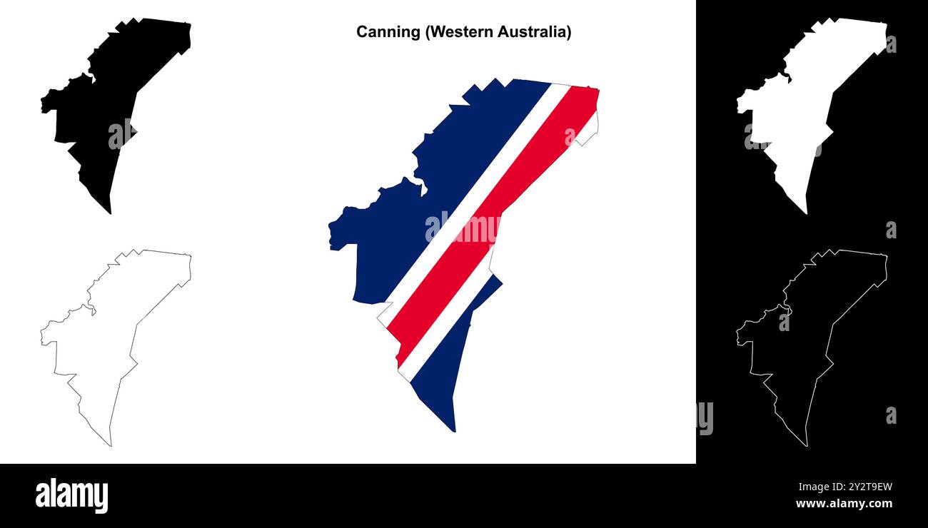 Canning (Western Australia) outline map set Stock Vector Image & Art ...