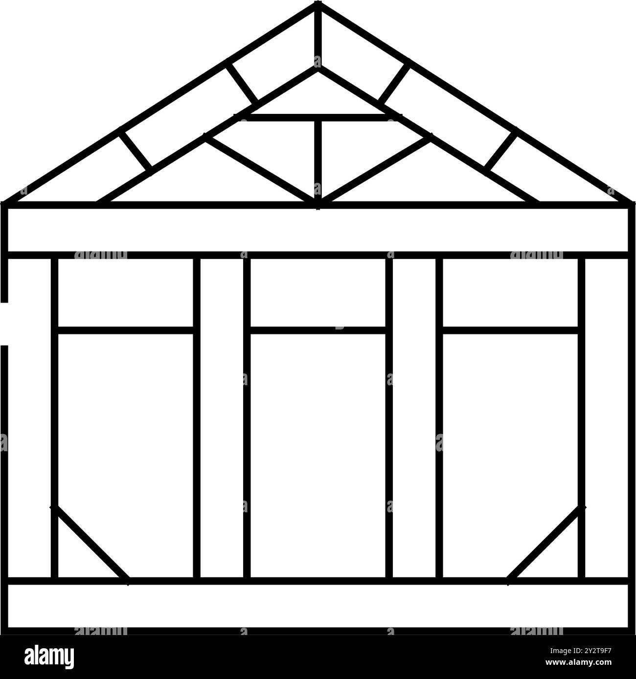 steel structure line icon vector illustration Stock Vector Image & Art ...