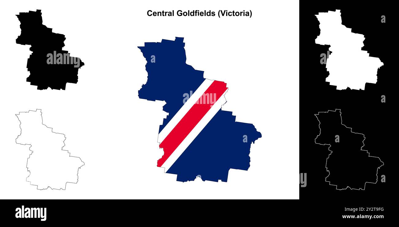 Central goldfields eps map hi-res stock photography and images - Alamy