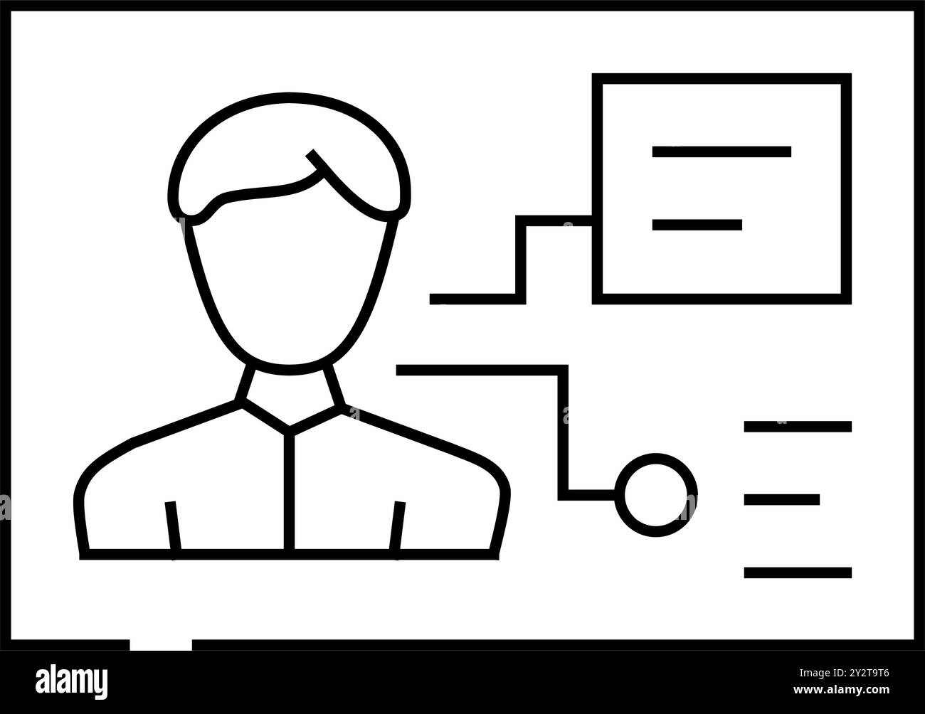 client analysis kyc line icon vector illustration Stock Vector Image ...