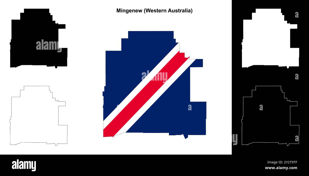 Mingenew (Western Australia) outline map set Stock Vector Image & Art ...